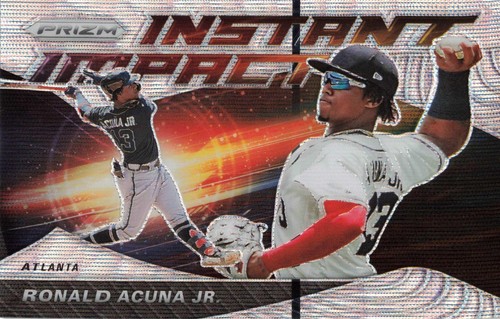 2020 Panini Prizm #II-1 Ronald Acuna Jr. Instant Impact White Wave ...