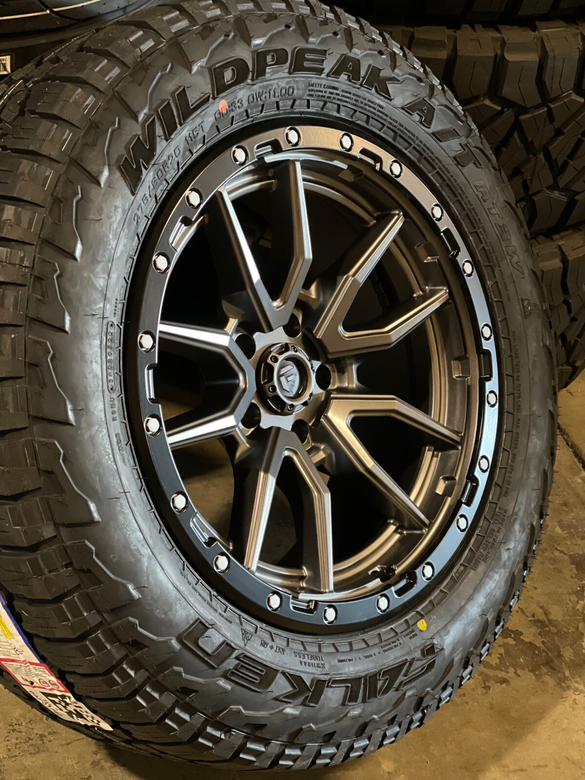 5 20x9 Fuel D680 Rebel Gray Wheels 33" Falken AT Tires 6X5.5 Ford ...