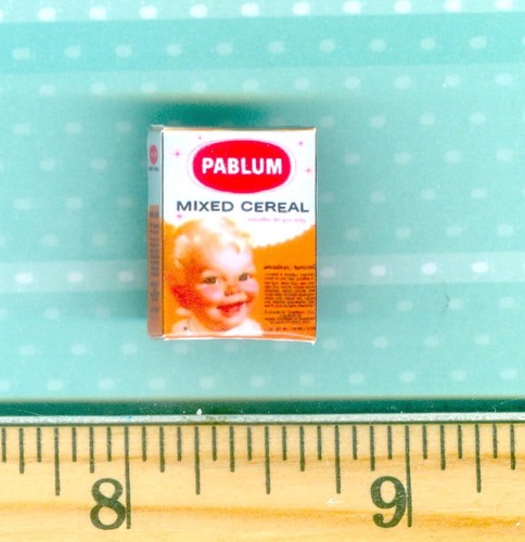 Dollhouse Miniatures Size Vintage Pablum Baby Cereal Box | eBay