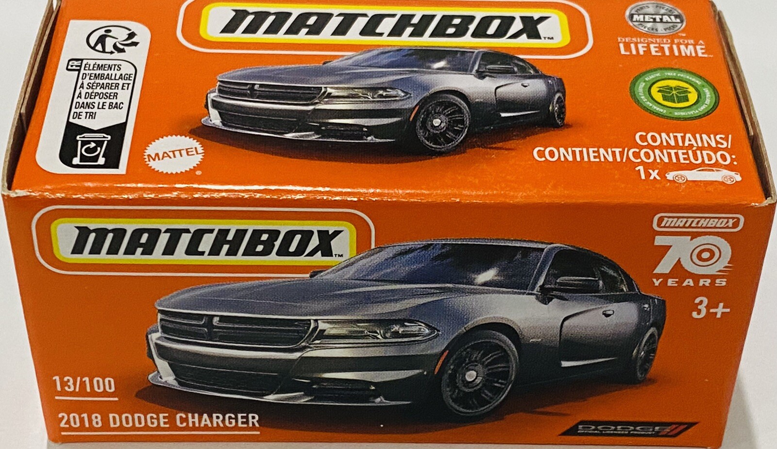 Matchbox 2018 Dodge Charger Silver (box) 2023 New 70 Years | eBay