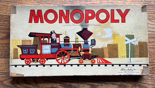 Vintage 1957 Monopoly Game Train Graphics on Box Complete! | eBay