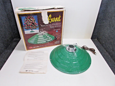 VINTAGE (THE GARNET) REVOLVING, MUSICAL CHRISTMAS TREE STAND No. 55-RM ...