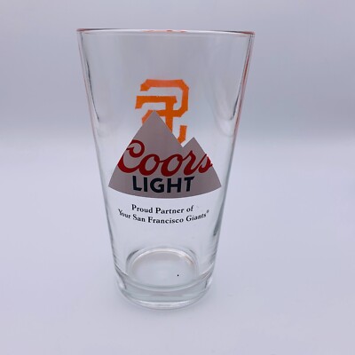Coors Light MLB San Francisco Giants Pint Glass 16 Oz Beer Baseball ...