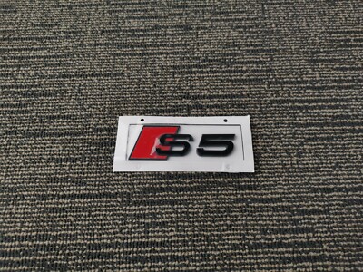 Gloss Black Audi S5 Badge Emblem OEM Style Size Rear Logo Replacement ...