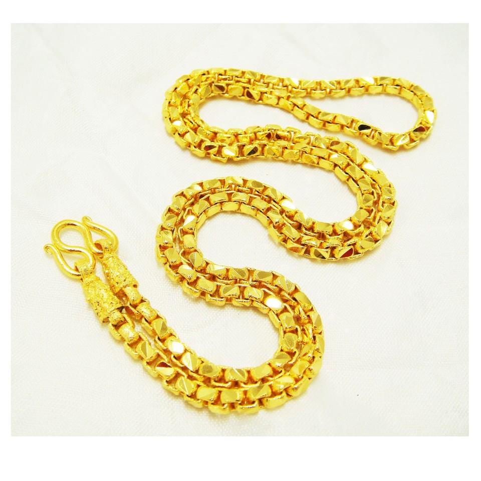 Chain 22K 23K 24K THAI BAHT GOLD GP NECKLACE 26 inch 47 Grams 4 mm ...