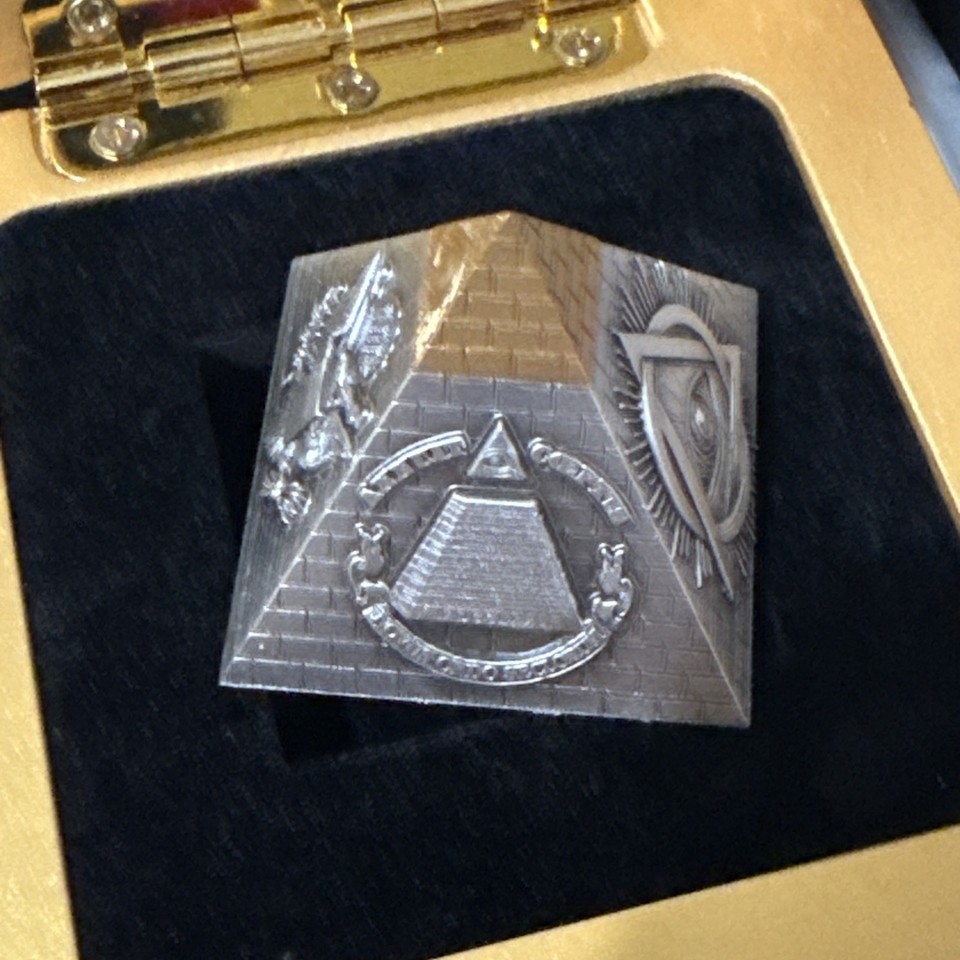 EYE OF PROVIDENCE ALL SEEING EYE PYRAMID 2023 $5.00 5 OZ PURE SILVER ...