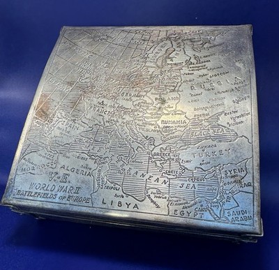 WWII Battlefields of Europe Silver Plated Cigar Box | eBay