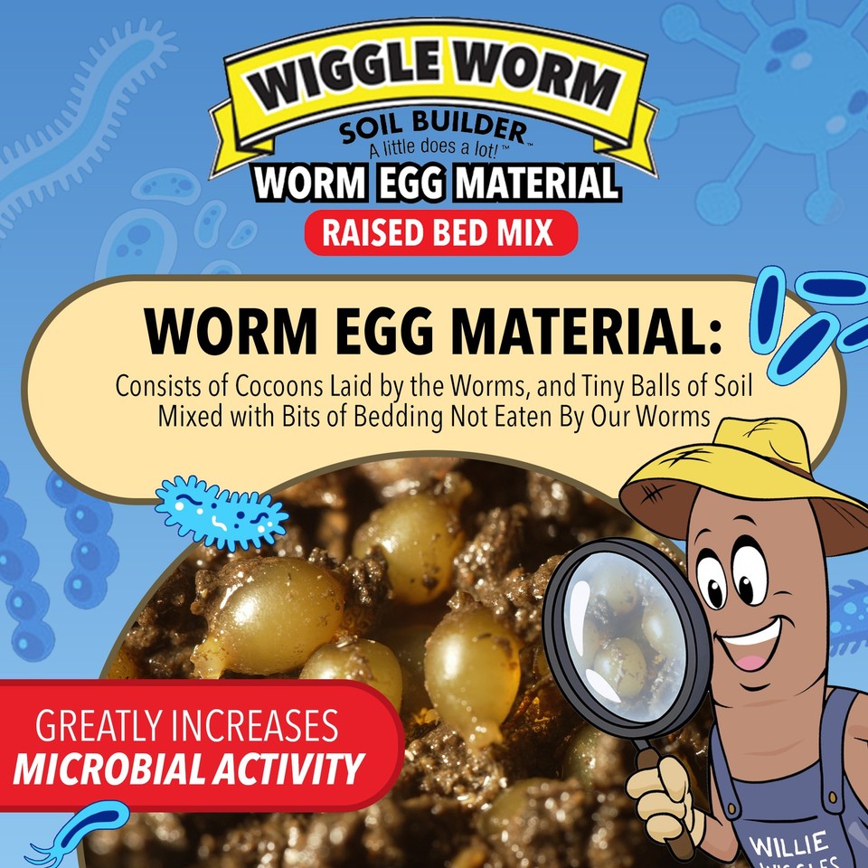 Wiggle Worm Raised Bed Mix with Worm Egg Material and Worm Castings ...