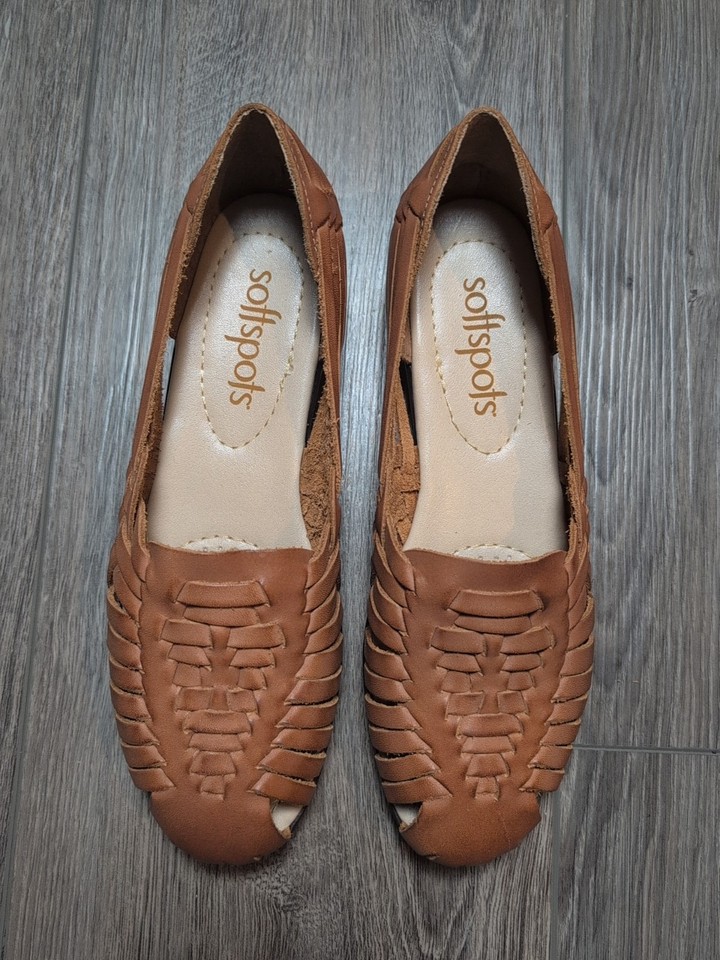 Softspots Trinidad Women’s Sz 7.5 M Leather Upper & Inner Sole Huarache ...
