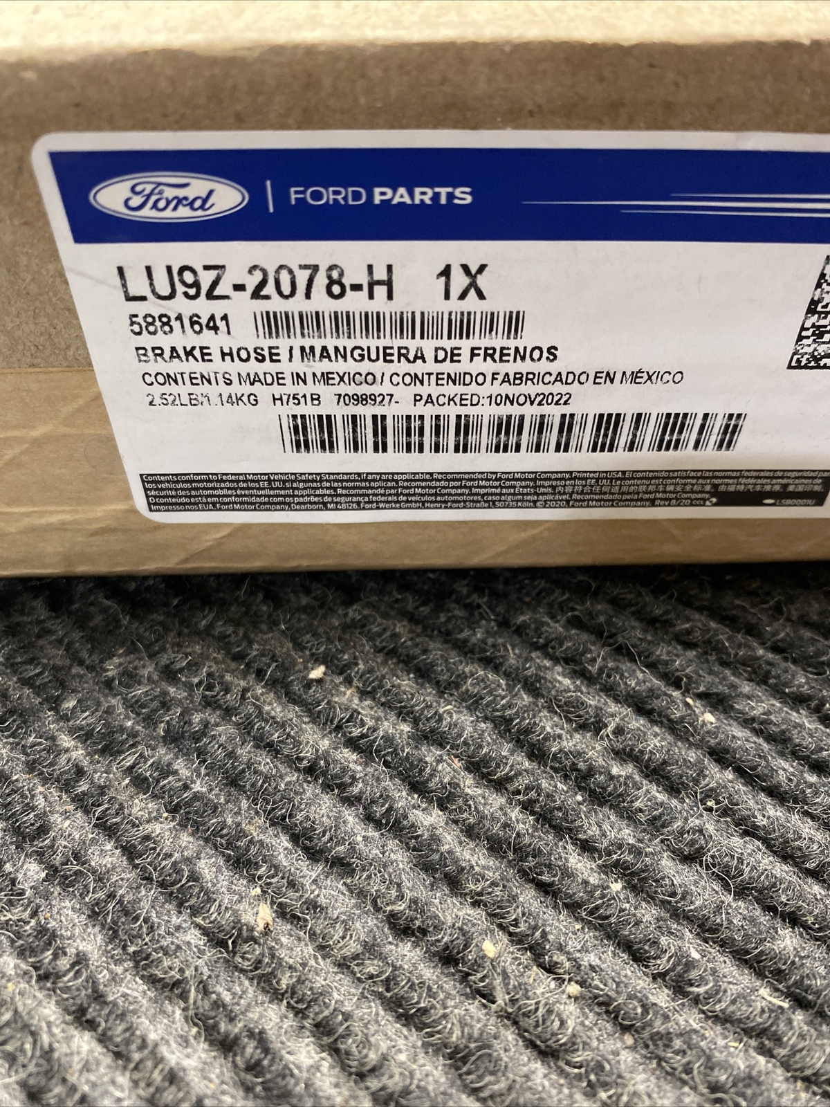 New OEM Ford Hose Assembly Brake LU9Z-2078-H | eBay