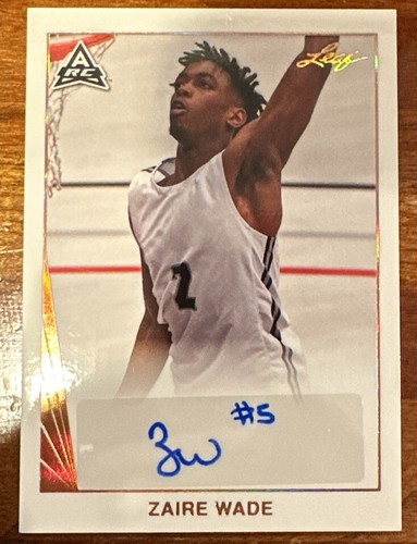 Zaire Dwyane Wade Leaf AUTOGRAPH Rookie CARD Auto Sierra Canyon ...
