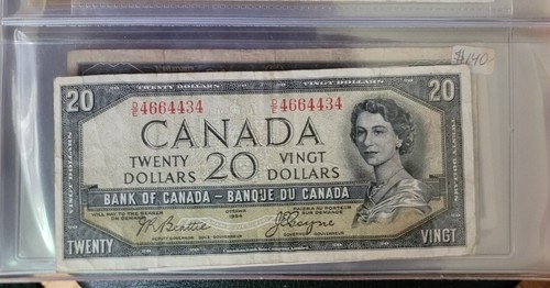 Canada 1954 $20 Devils Face Bank Note Beattie | eBay