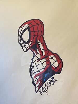 2022 Marvel Spider-Man Original Art JUMBO Sketch 11x8 Bryan Tillman The ...