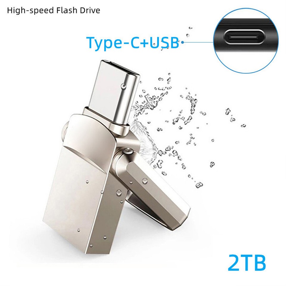 1TB 2TB Type C/USB-A USB 3.0 Flash Drive Thumb Drive Memory Stick for ...