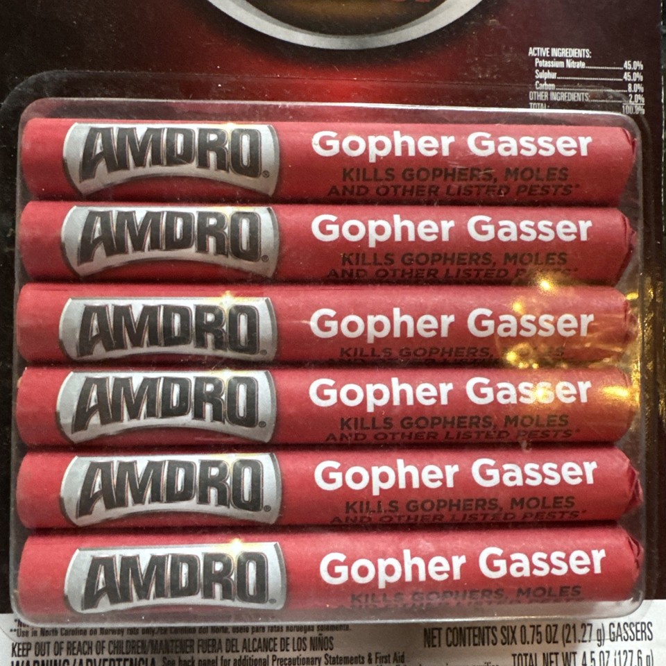 Amdro Gopher Gasser (Poison), 1-Pack of 6 Gassers, 0.75 oz each | eBay