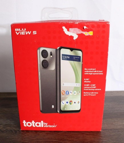 Total by Verizon Prepaid BLU View 5 4G (64GB) CDMA LTE - Black, Sealed ...