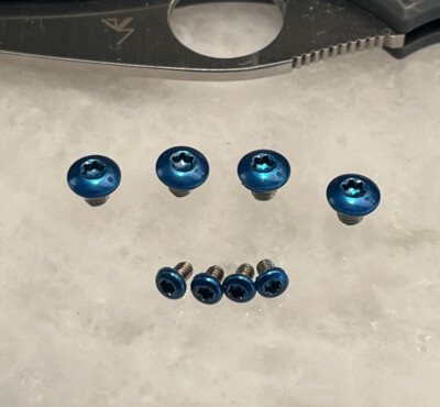Blue Stainless Steel Torx Screws For Spyderco Chaparral Lightweight FRN ...