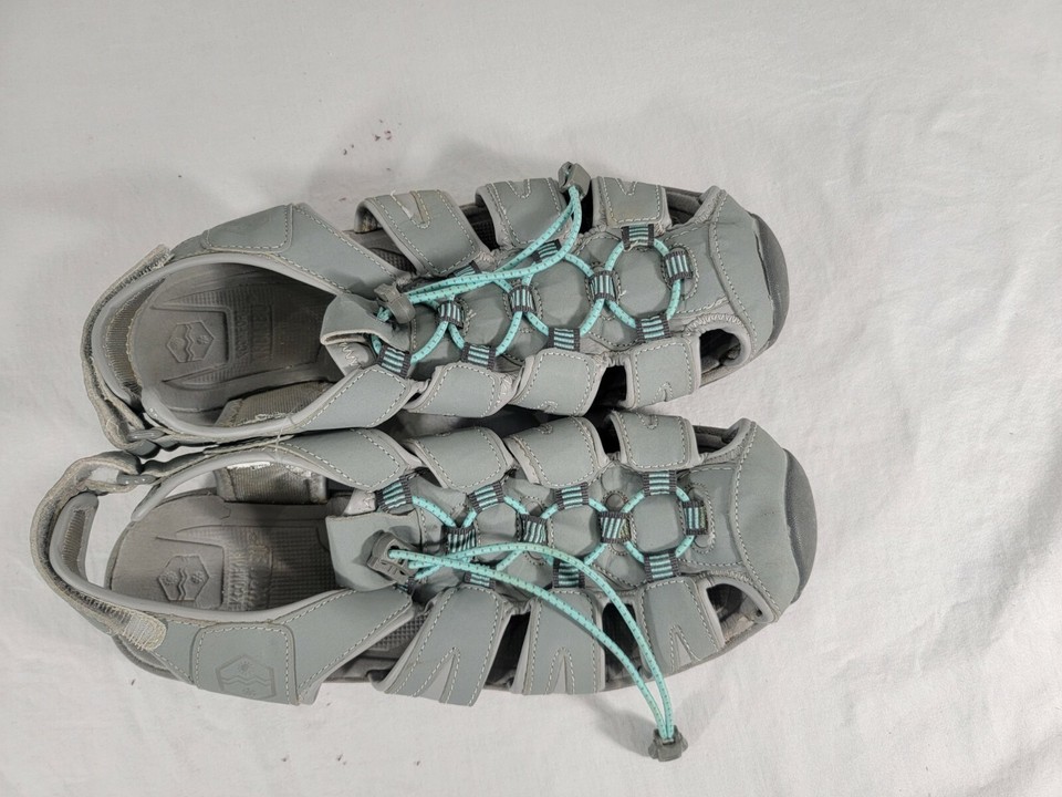 Size 9 Khombu Women's Ashley Active Sandal Gray Teal Light Weight | eBay
