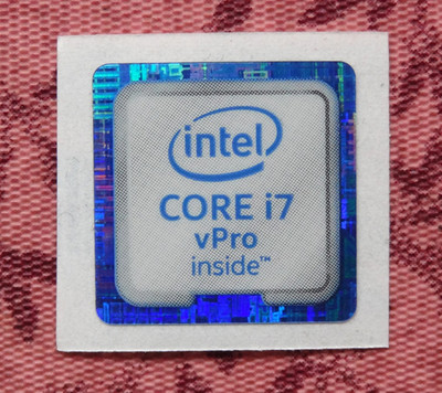 Intel Core i7 vPro Inside Sticker 18 x 18mm 6th Generation Skylake Case ...