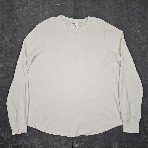 Buck Mason Shirt Men Large Beige Vintage Thermal Surplus Tee Work Base Layer | eBay