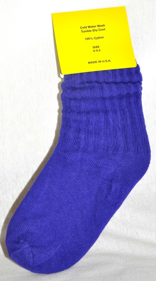 Slouch Socks Women's Scrunch Hooters Socks Purple Size 6-8 NWT Made In ...