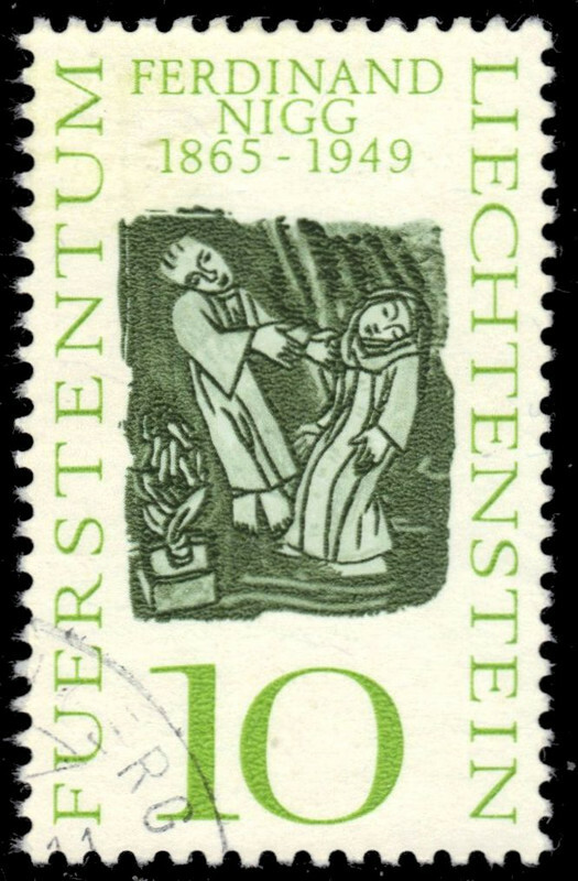 LIECHTENSTEIN 401 - "The Annunciation" by Ferdinand Nigg (pb23026) | eBay