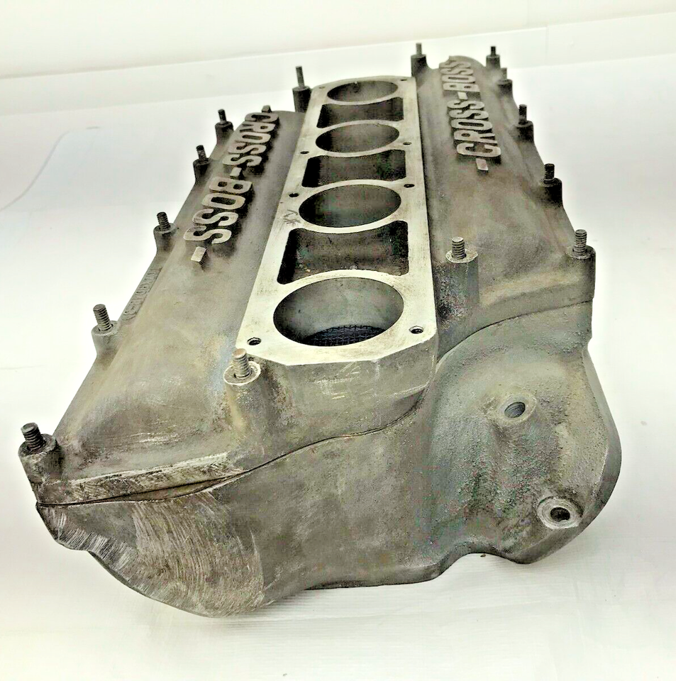 1970 Cross Boss NOS Autolite Ford Carbs 302 4V Inline Induction Intake ...