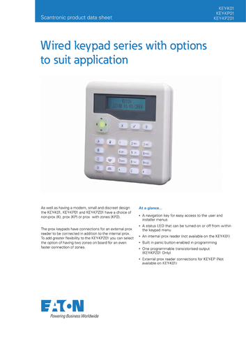 Compact Wired Intruder Burglar Alarm System Kit and Accessories Eaton I ...