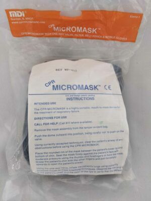 CPR MICROMASK Shield S3412-1 One Way Valve with Filter-Belt Pouch ...