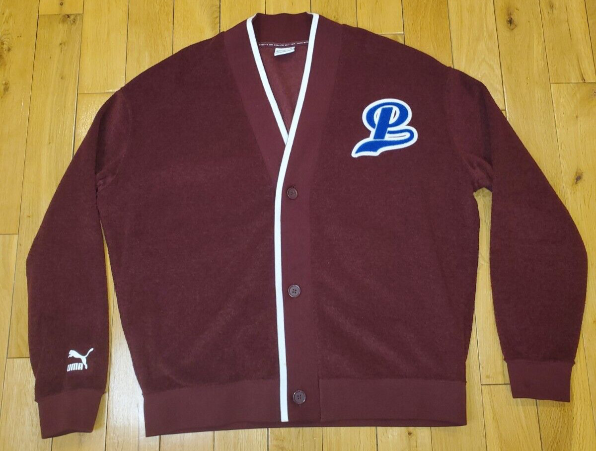 Rare Sample PUMA Varsity Letterman Terry Cloth Cardig… - Gem