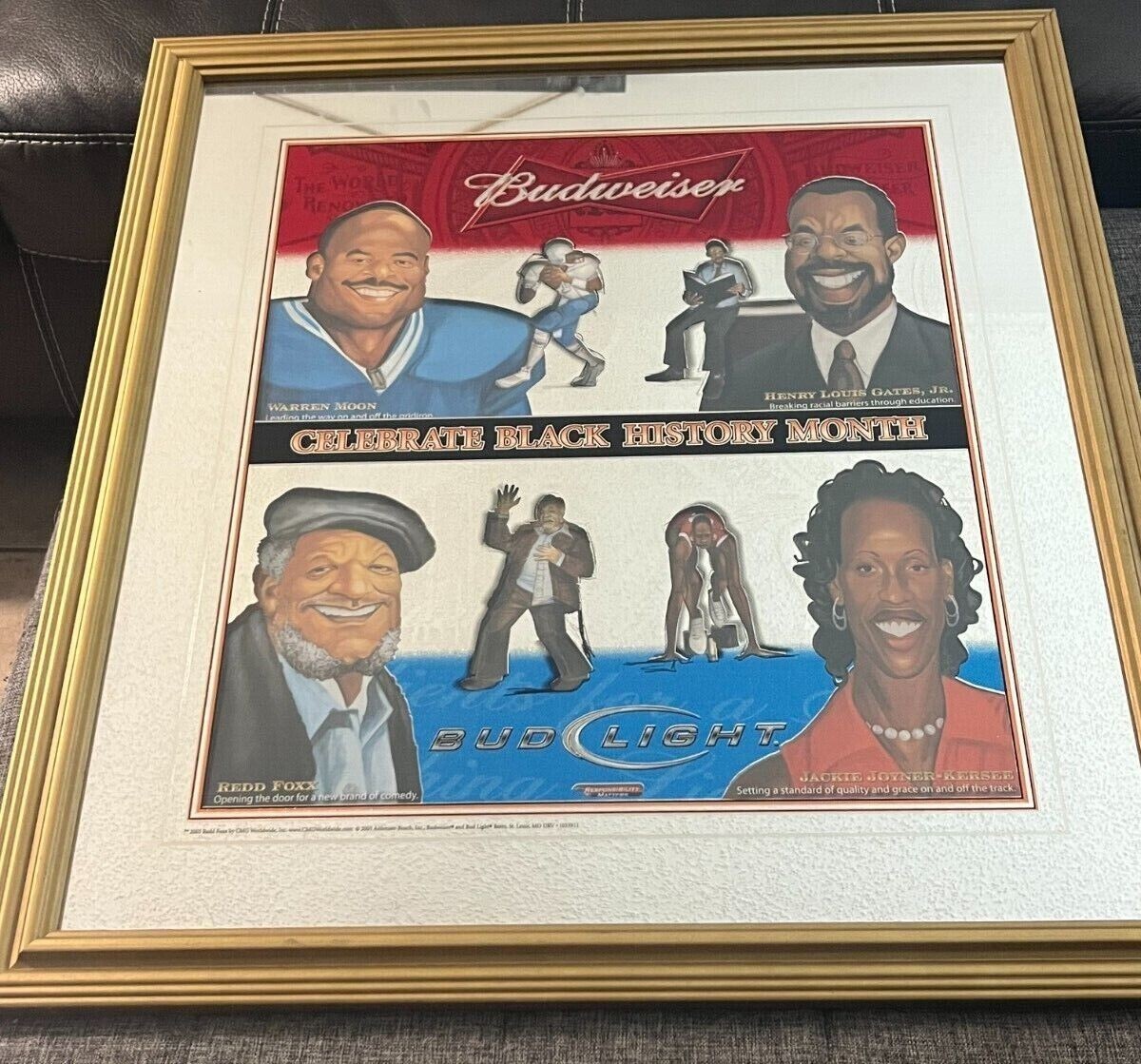 Unique (Rare) Budweiser "True Pioneers of Black History" glass sign ...