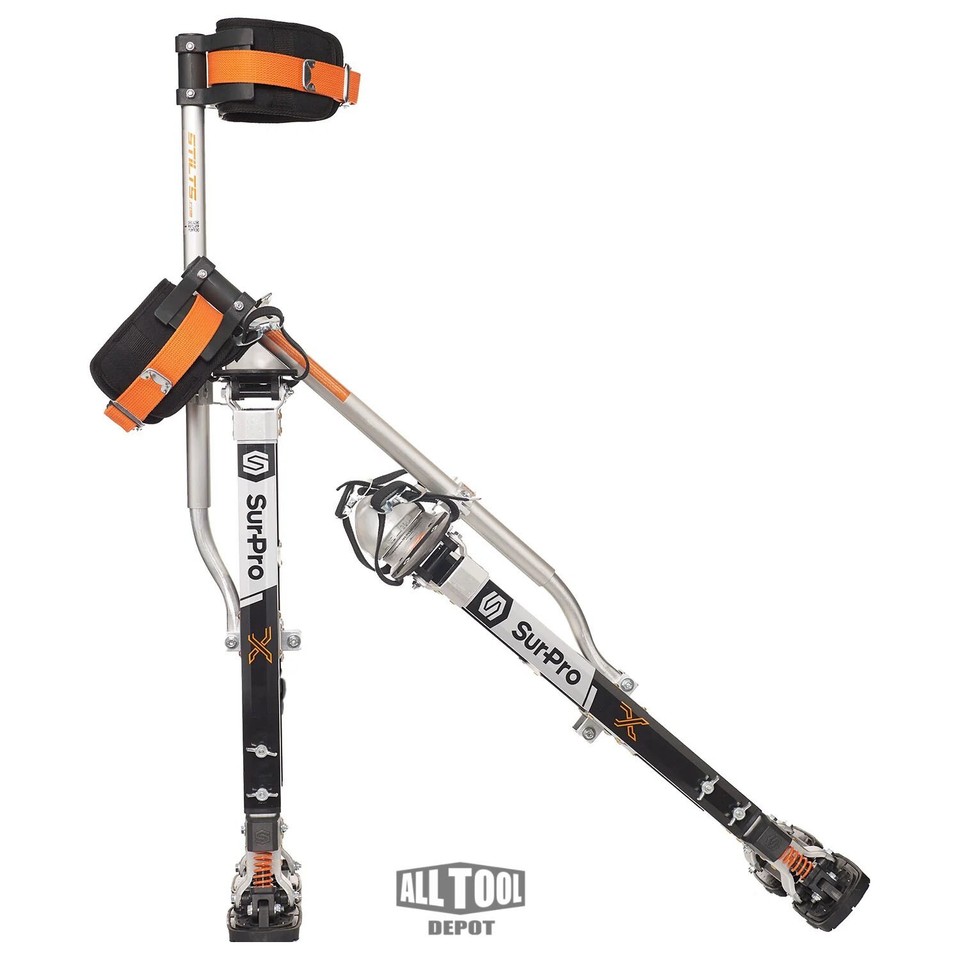 SurPro S1X Quad Lock Single Leg Support Magnesium Drywall Stilts 26-40 ...