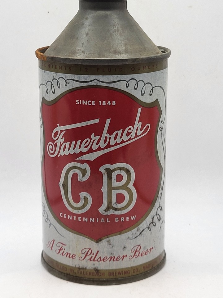 FAUERBACH CB CONE TOP BEER CAN 1950S MADISON WISCONSIN | eBay
