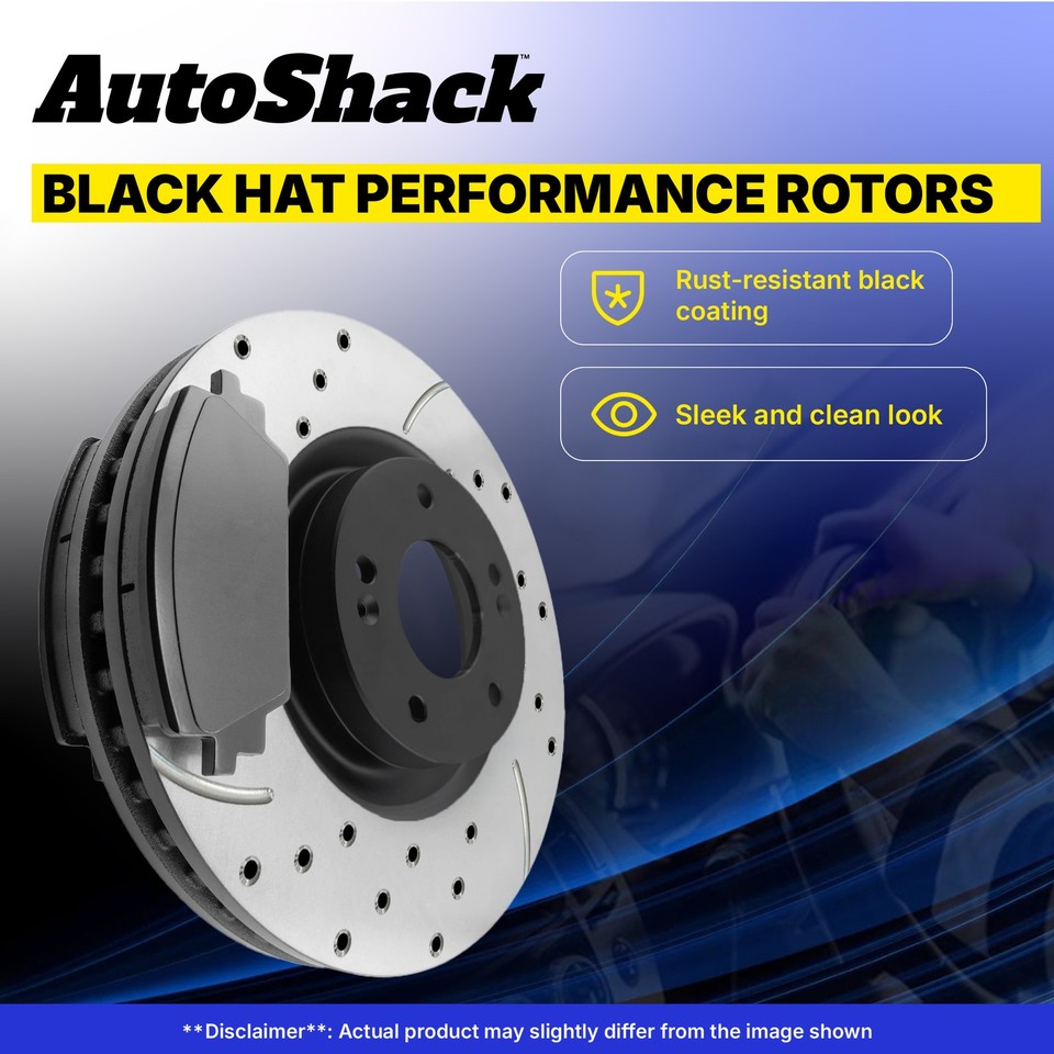 Rear Drilled Disc Rotors Black Ceramic Brake Pads for Honda Element | eBay