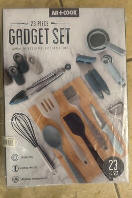 AR + Cook 23 Piece Gadget Essential Kitchen Tools Set Silicone Handles ...