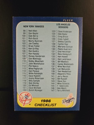 1986 Fleer - #655 Checklist - LOS ANGELES ANGELS & CINCINNATI REDS | eBay