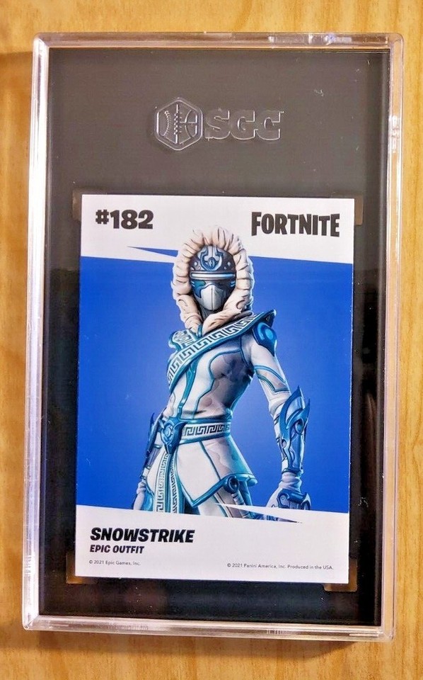 2021 Panini Fortnite SNOWSTRIKE #182 Epic Outfit Cracked Ice SGC 9 Mint ...
