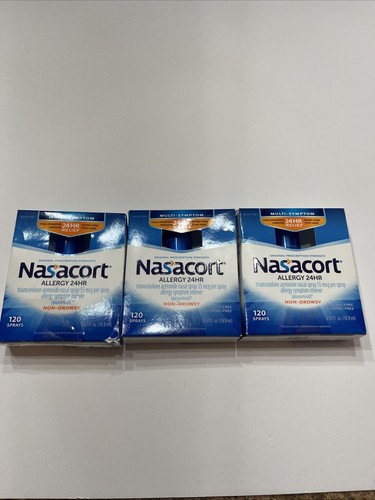 Nasacort 41167580059 Allergy 0.57 Oz 24 Hour Nasal Spray Pack Of 3 ...
