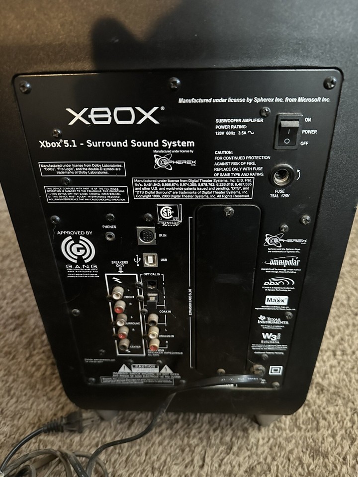 Rare XBOX SphereX 5.1 Surround Sound Speaker Subwoofer Only | eBay