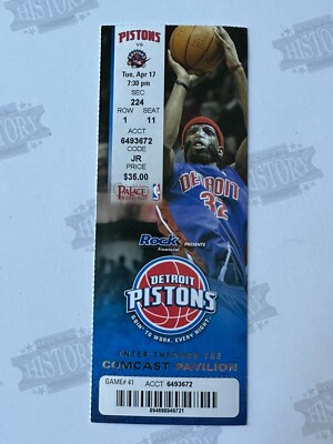 2007 Toronto Raptors at Detroit Pistons Ticket 4/17/07 | eBay