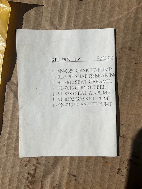 CAT Water Pump Rebuild Kit (9N-3139) | eBay