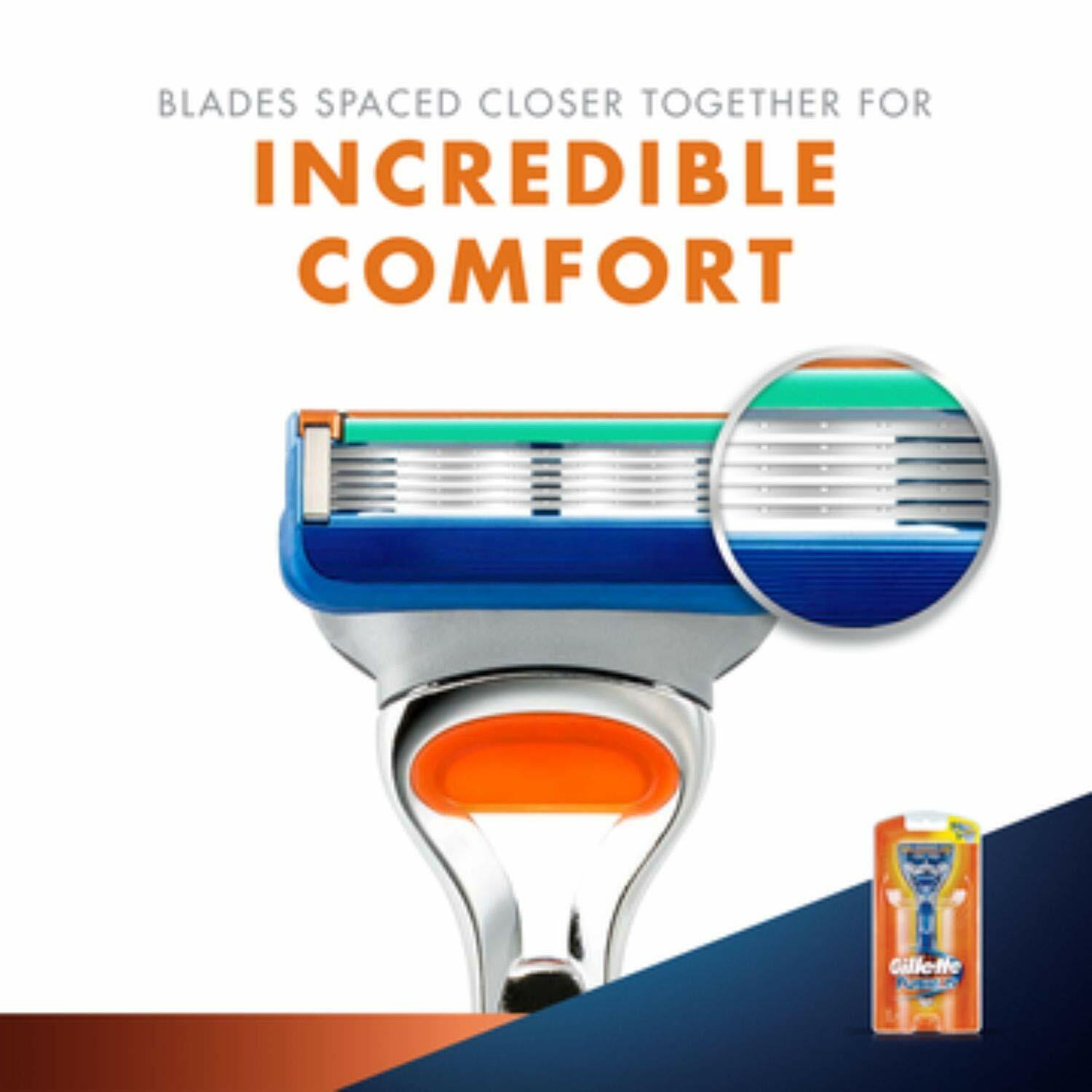 Gillette Fusion Shaving Razor 5 Blade Shaving Surface Technology Smooth ...