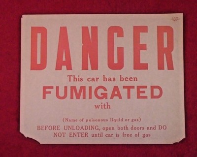 1941 Railroad "DANGER" Train Car Placard Sign Paper | eBay