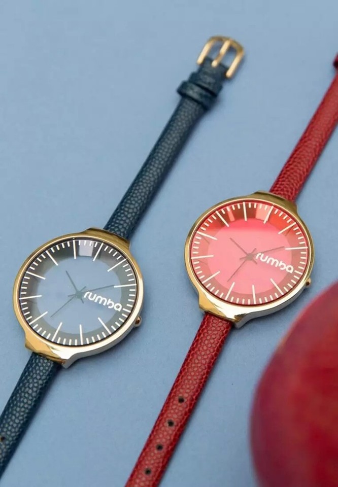 NIB Fast Shipping! Rumba Orchard Watch Leather Band Midnight Blue Gold ...