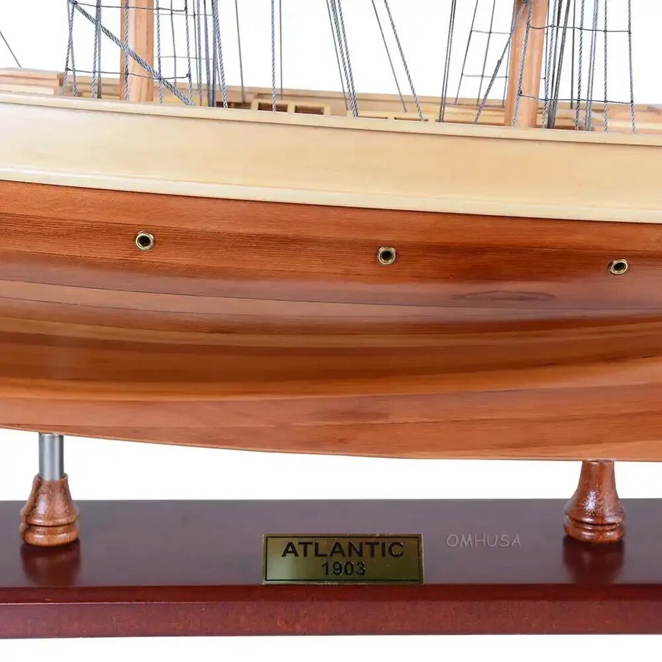 Atlantic Yacht Sailboat Model Schooner | Handcrafted Wooden Model W ...
