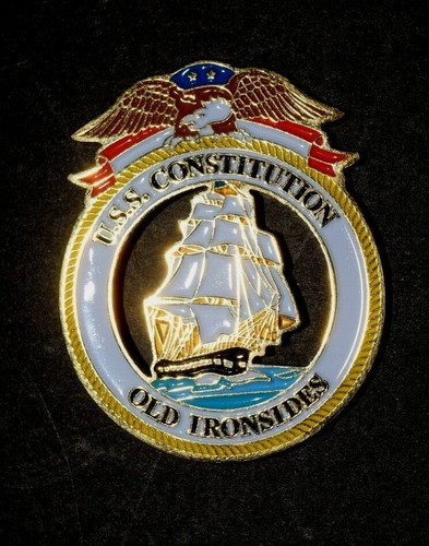 USS CONSTITUTION CHALLENGE COIN, "OLD IRONSIDES, UNDEFEATED 1797," New ...