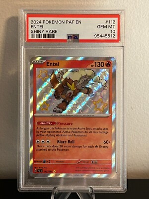 ENTEI 112/091 - Paldean Fates - Pokémon Shiny Rare - PSA GEM MINT 10 | eBay