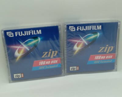 Fujifilm BLANK 100MB Zip Disk LOT OF 2 New & Sealed! IBM Formatted | eBay