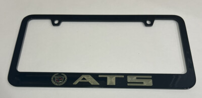 CADILLAC ATS License Plate Frame Stainless Steel Glossy Black Ultra ...
