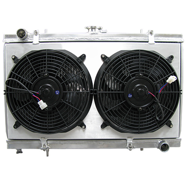 Aluminum RADIATOR + 12" FANS + SHROUD for 89-94 NISSAN 240SX S13 ...